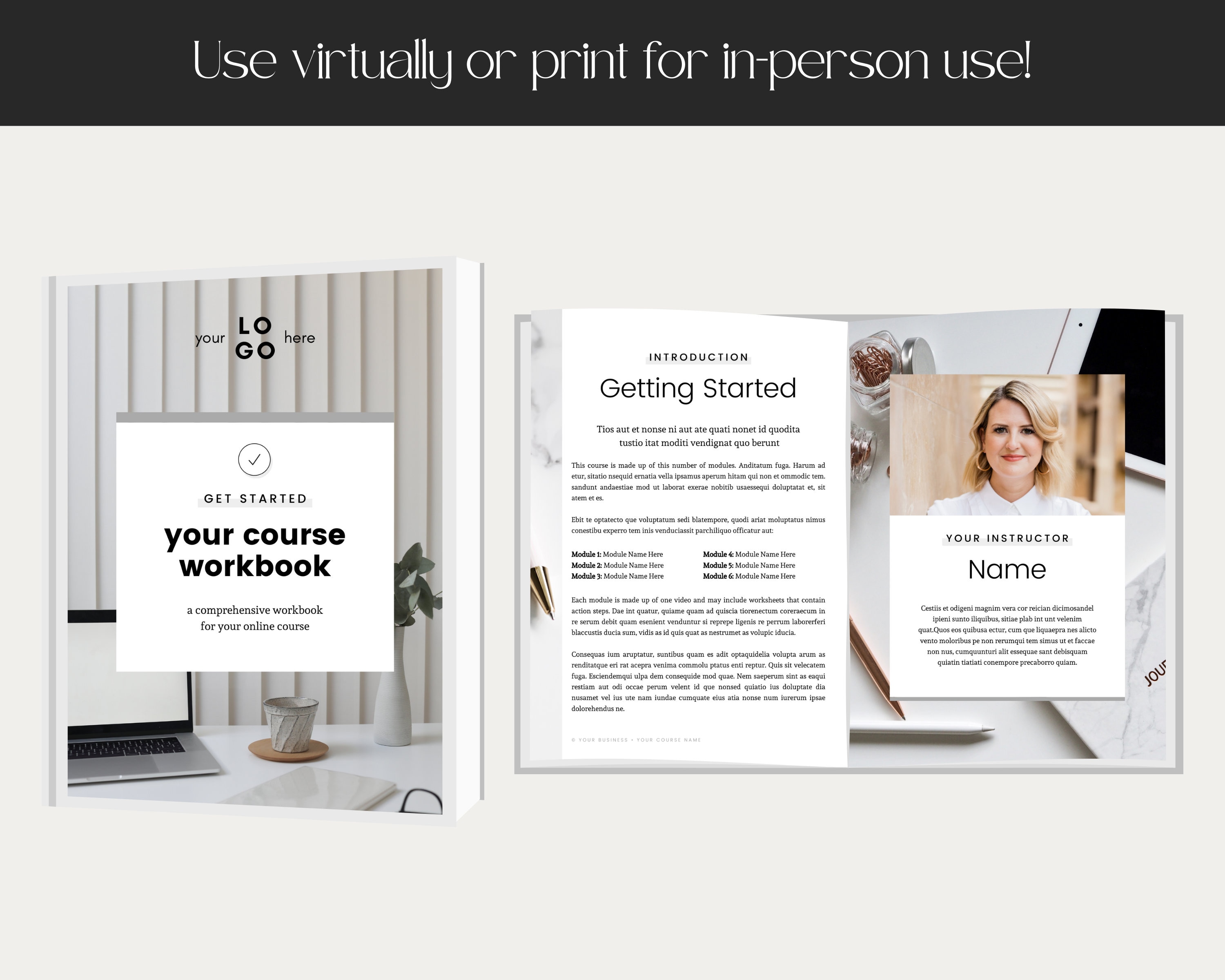 Course Workbook Customizable Canva Template/instant Download/small ...