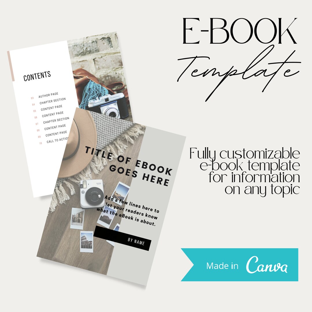 Ebook Customizable Canva Template/instant Download/digital Ebook ...