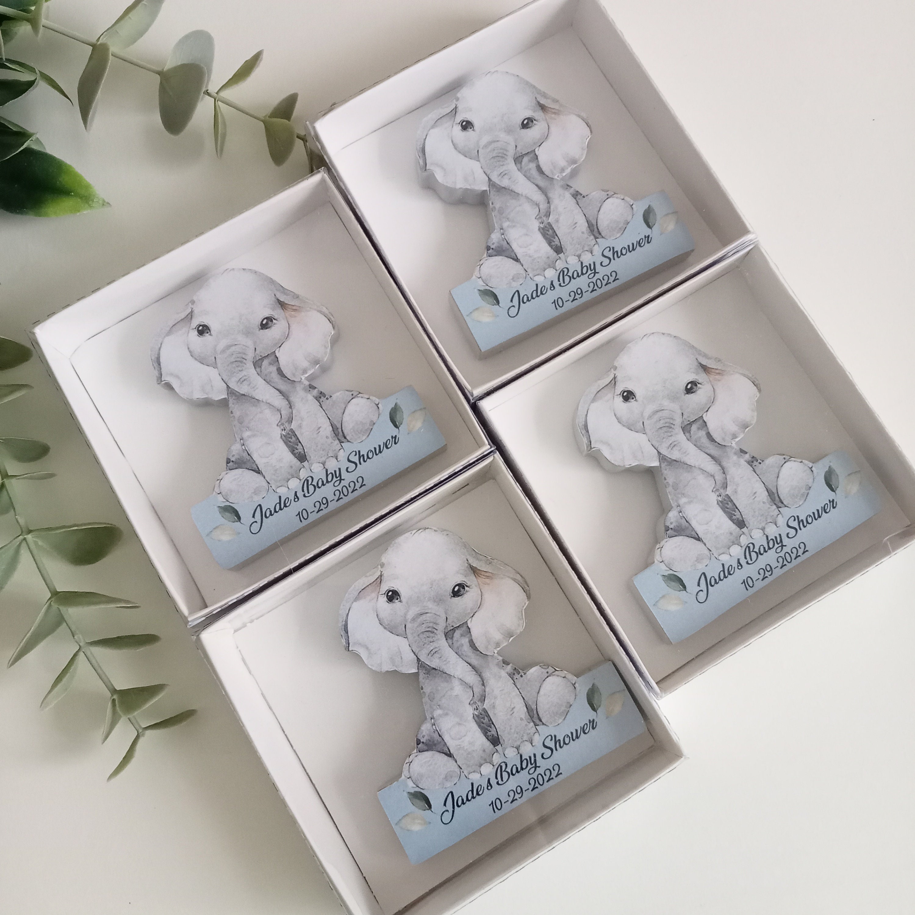 Personalized Elephant Baby Shower Favors/ First Birthday Host Gift ...