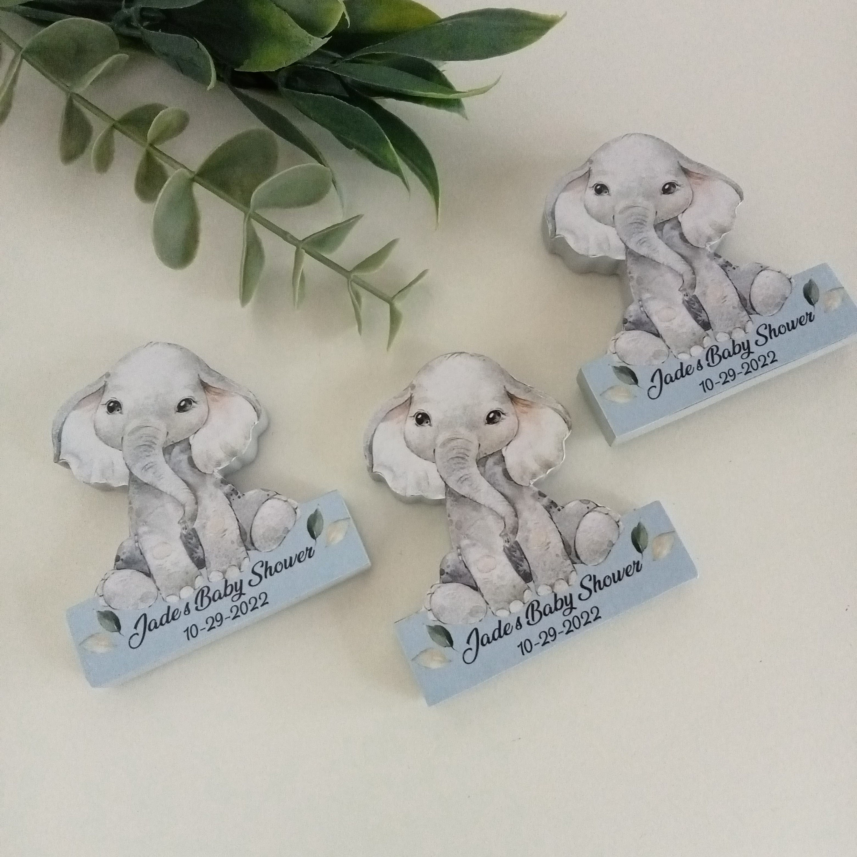 Personalized Elephant Baby Shower Favors/ First Birthday Host Gift ...