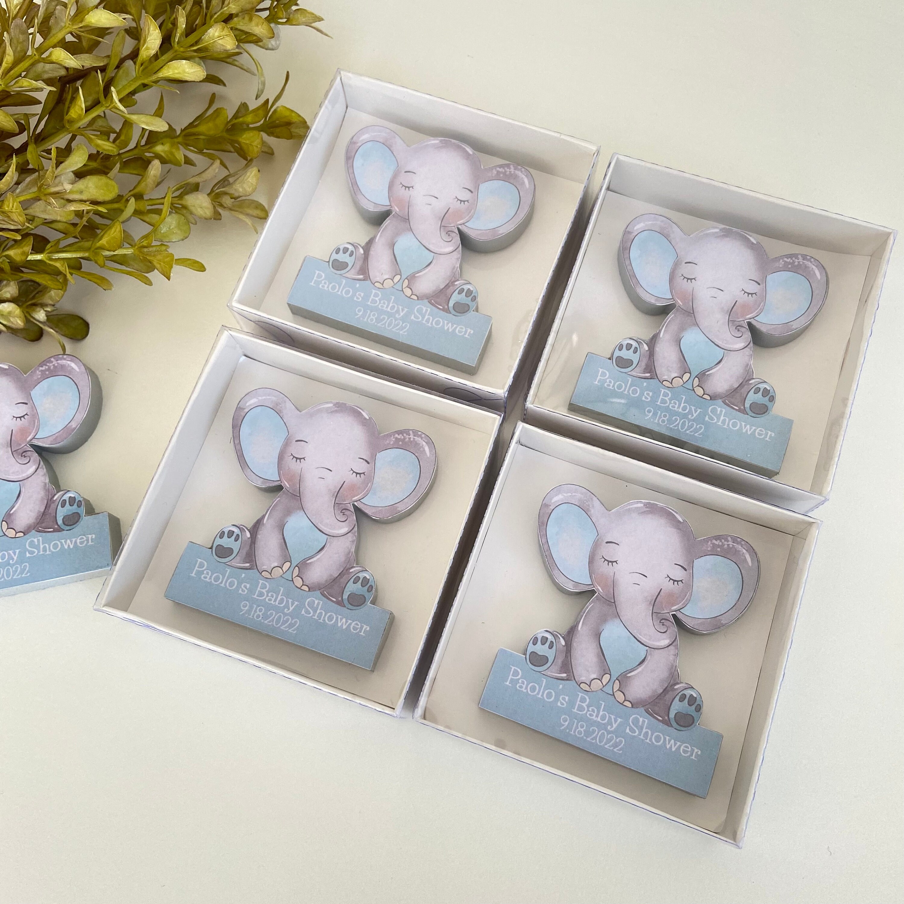Personalized Wooden Elephant Nursery Baby Shower Favors/babyshower Host ...