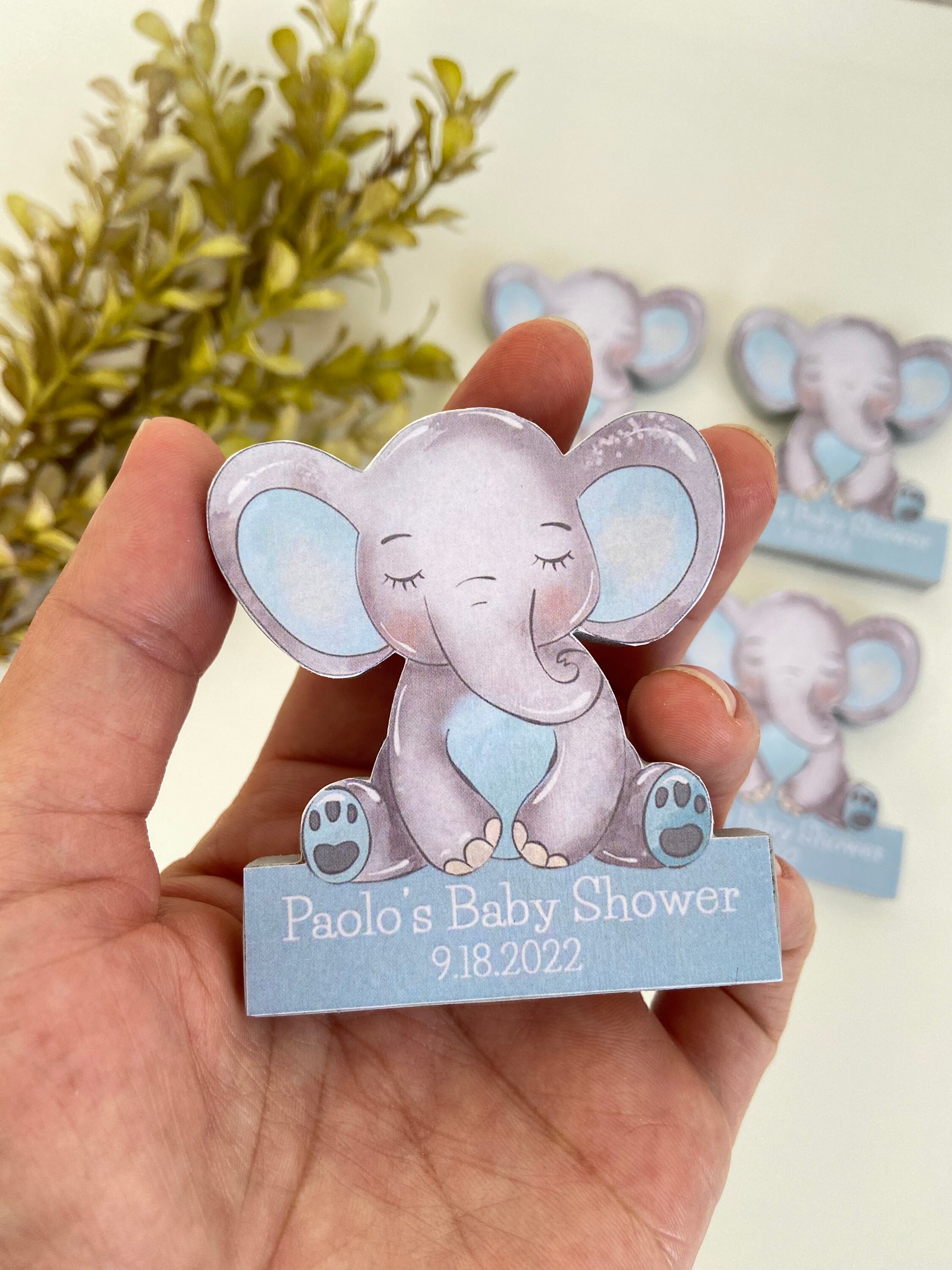 Personalized Wooden Elephant Nursery Baby Shower Favors/babyshower Host ...