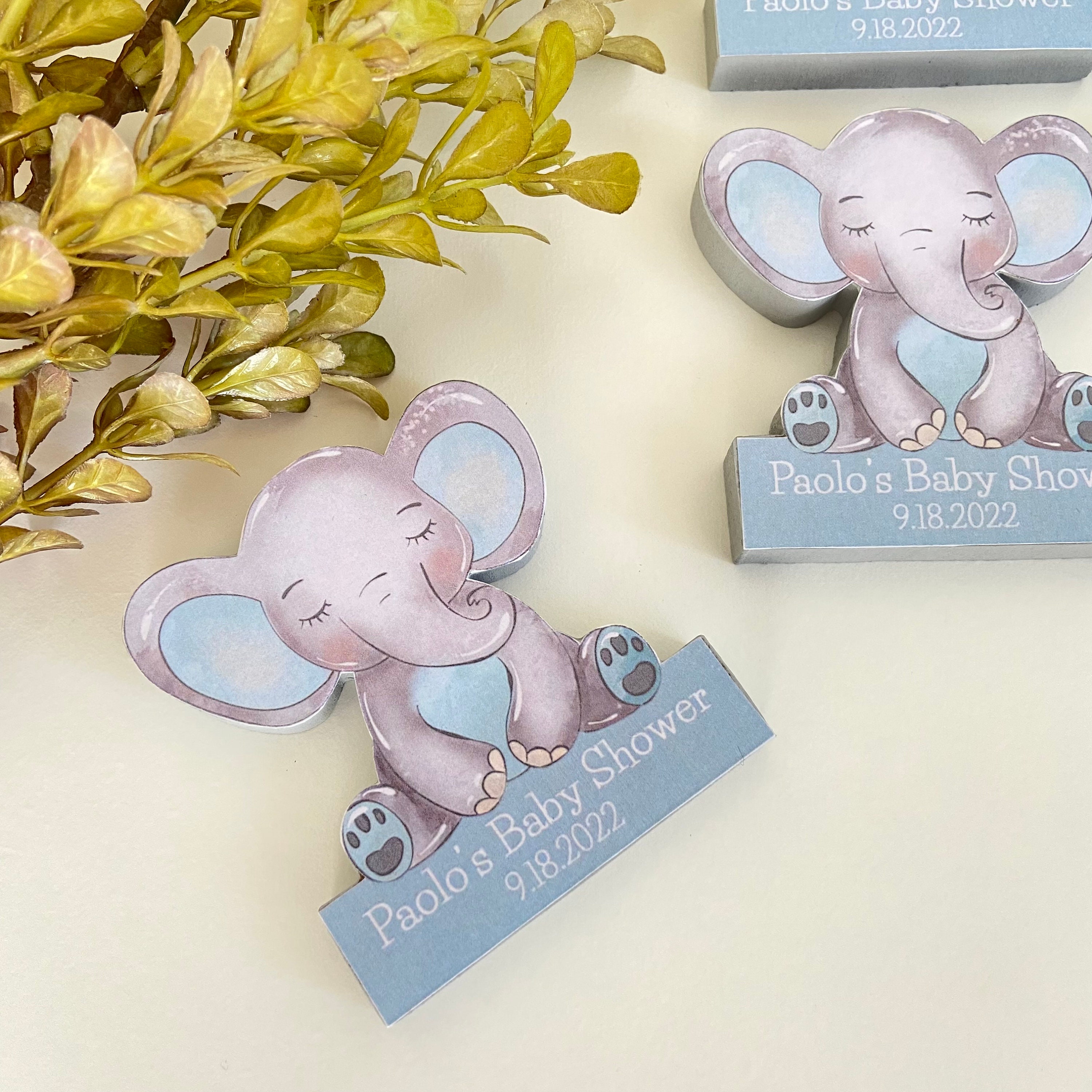 Personalized Wooden Elephant Nursery Baby Shower Favors/babyshower Host ...