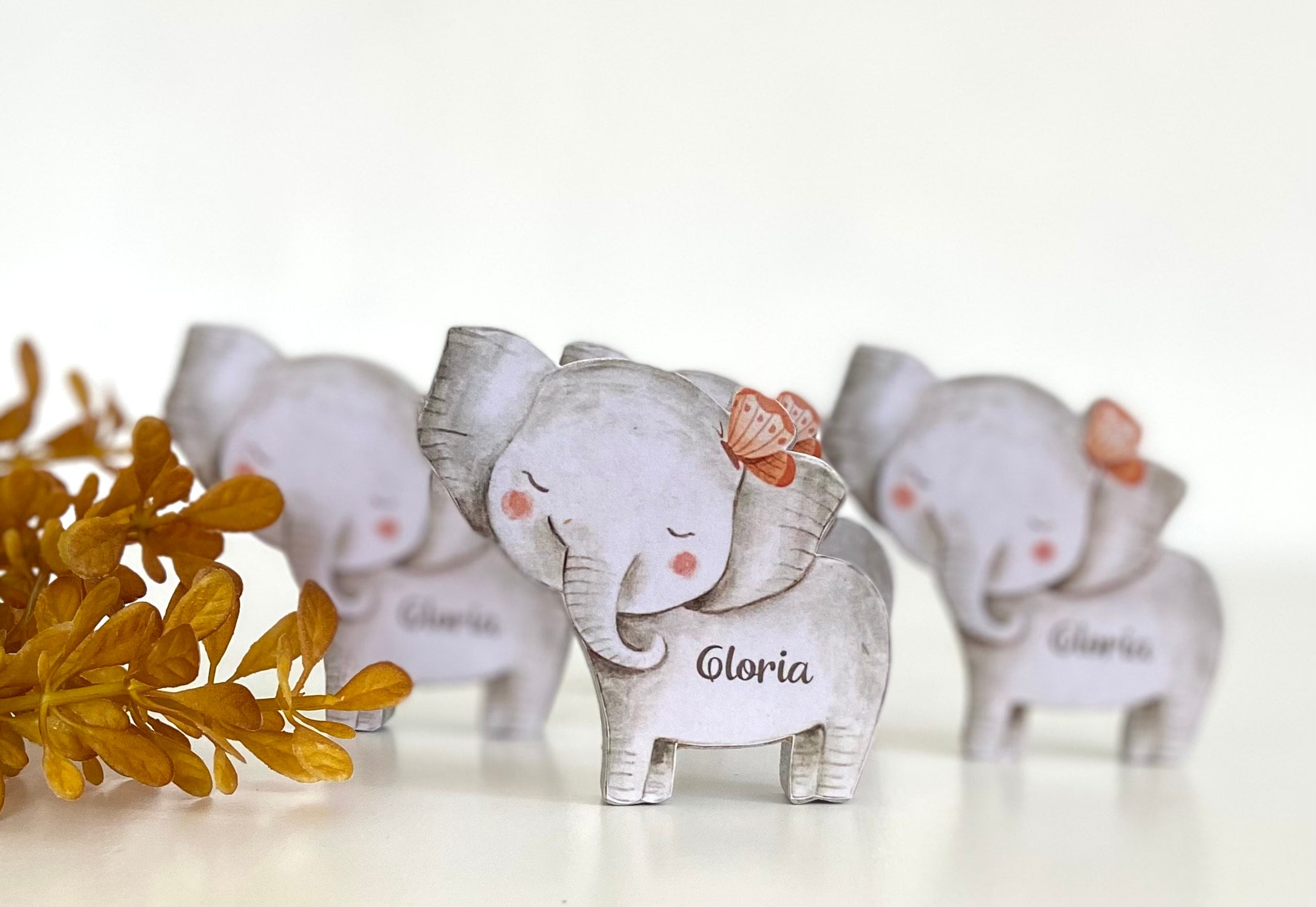 Personalized Wooden Elephant Nursery Baby Shower Favors/babyshower Host ...