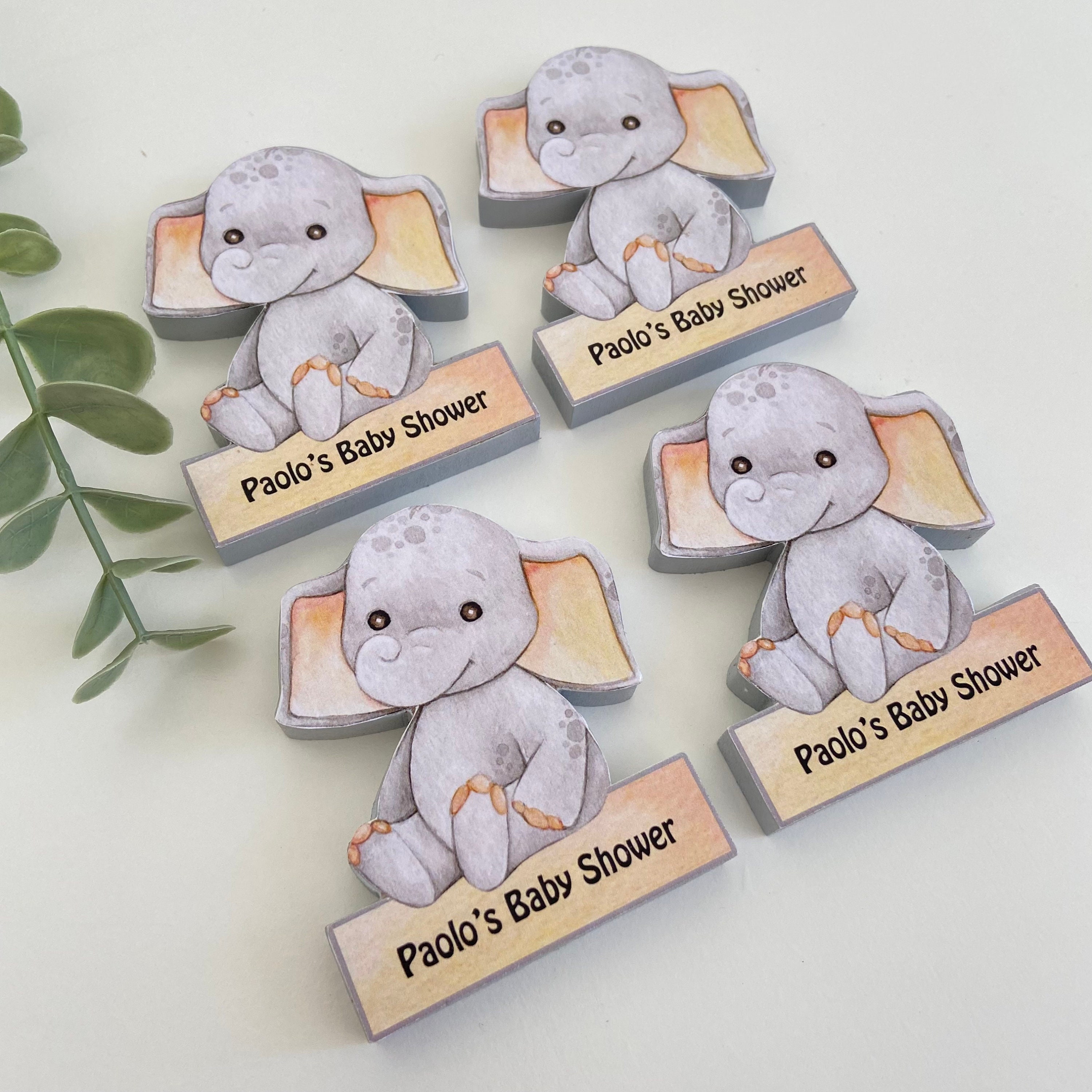 Personalized Wooden Elephant Nursery Baby Shower Favors/baby - Etsy