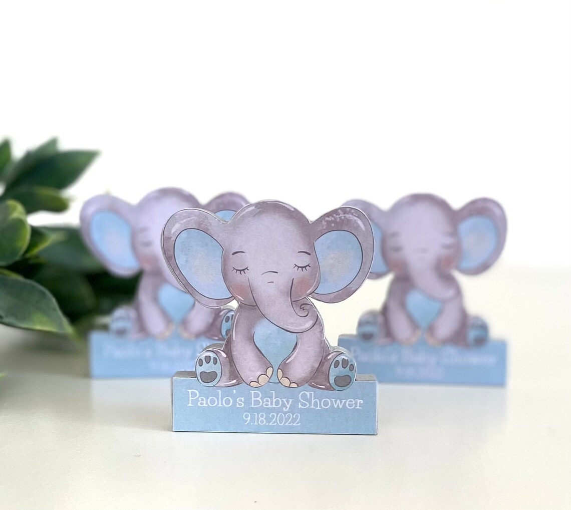 Personalized Wooden Elephant Nursery Baby Shower Favors/babyshower Host ...