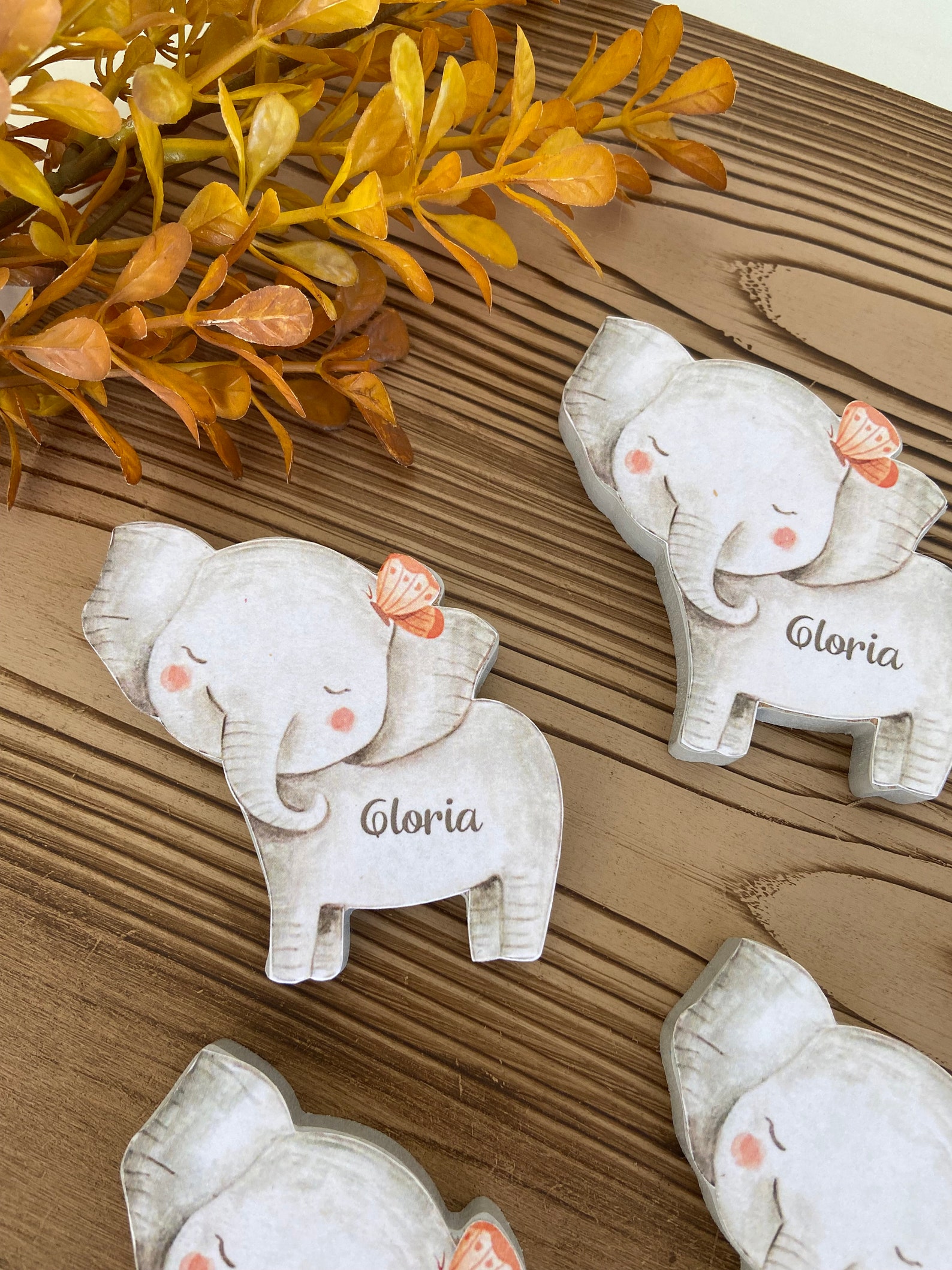 Personalized Wooden Elephant Nursery Baby Shower Favors/babyshower Host ...