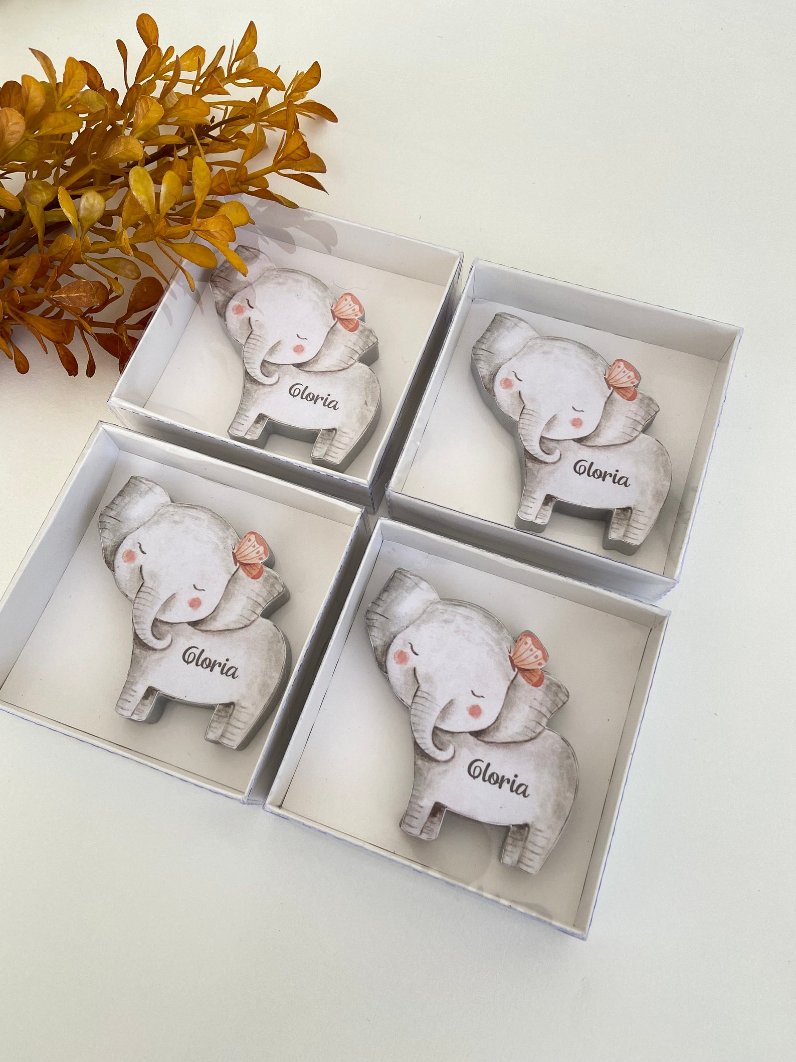 Personalized Wooden Elephant Nursery Baby Shower Favors/babyshower Host ...