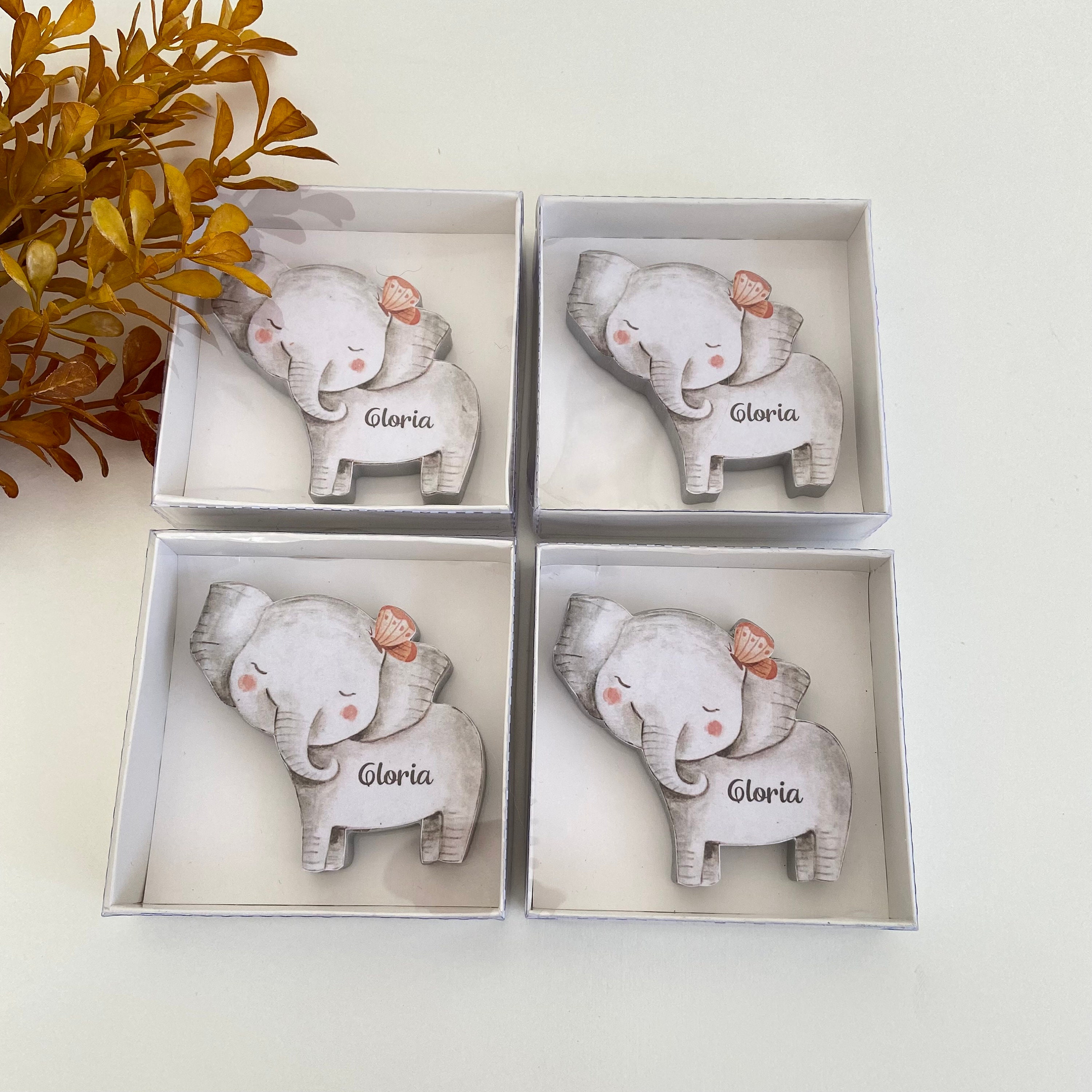 Personalized Wooden Elephant Nursery Baby Shower Favors/babyshower Host ...