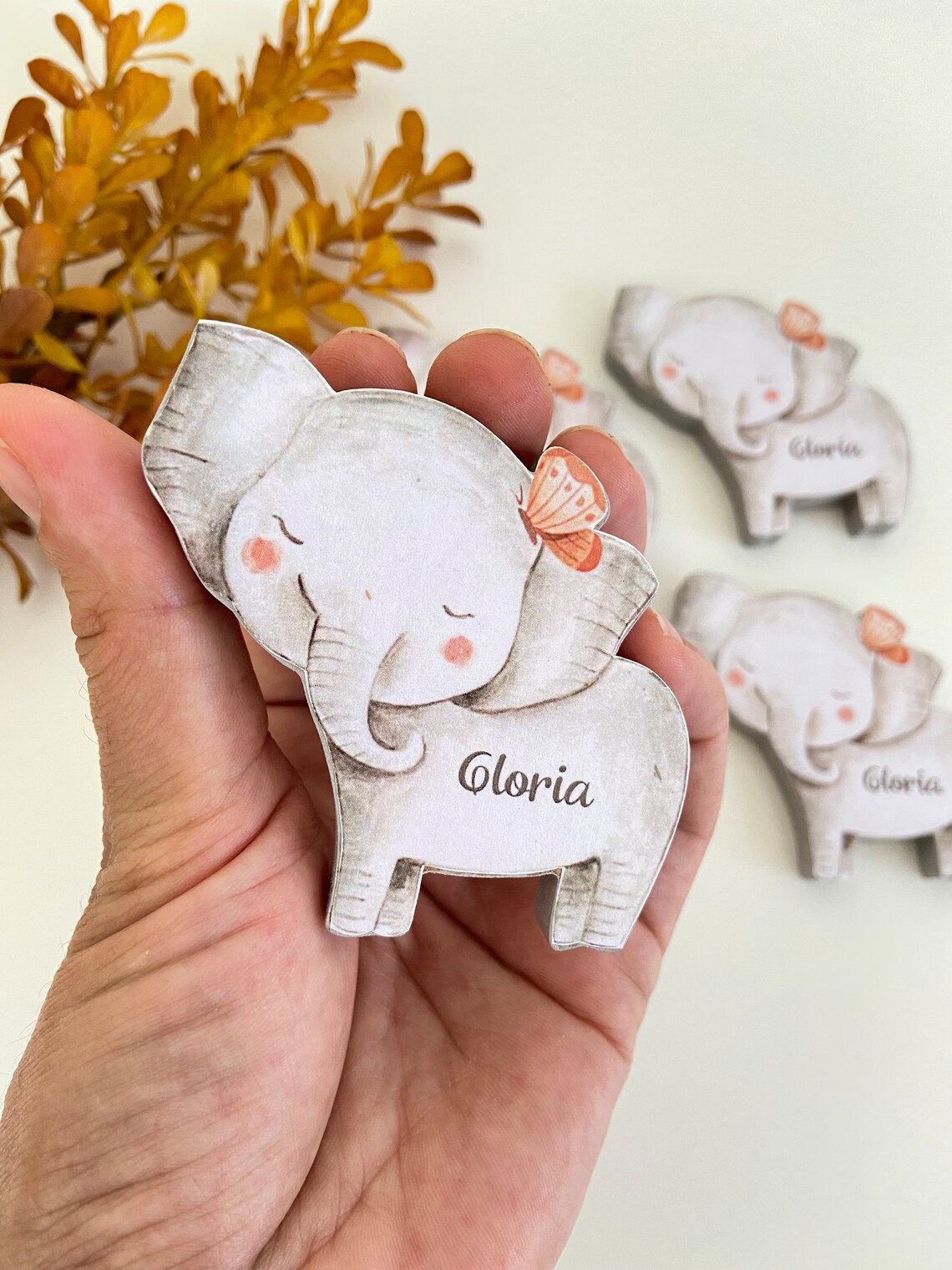 Personalized Wooden Elephant Nursery Baby Shower Favors/babyshower Host ...
