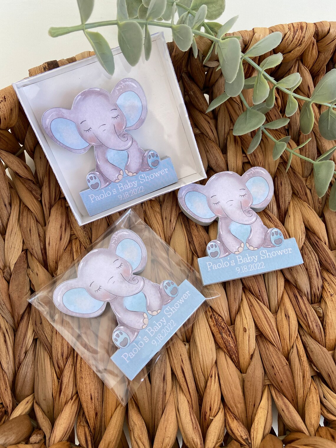 Personalized Wooden Elephant Nursery Baby Shower Favors/babyshower Host ...