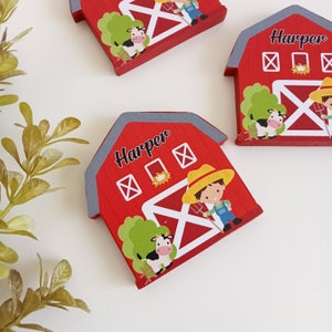 Personalized Red Barnyard Party Favors, Baby Shower Host Gift, Red Farm ...