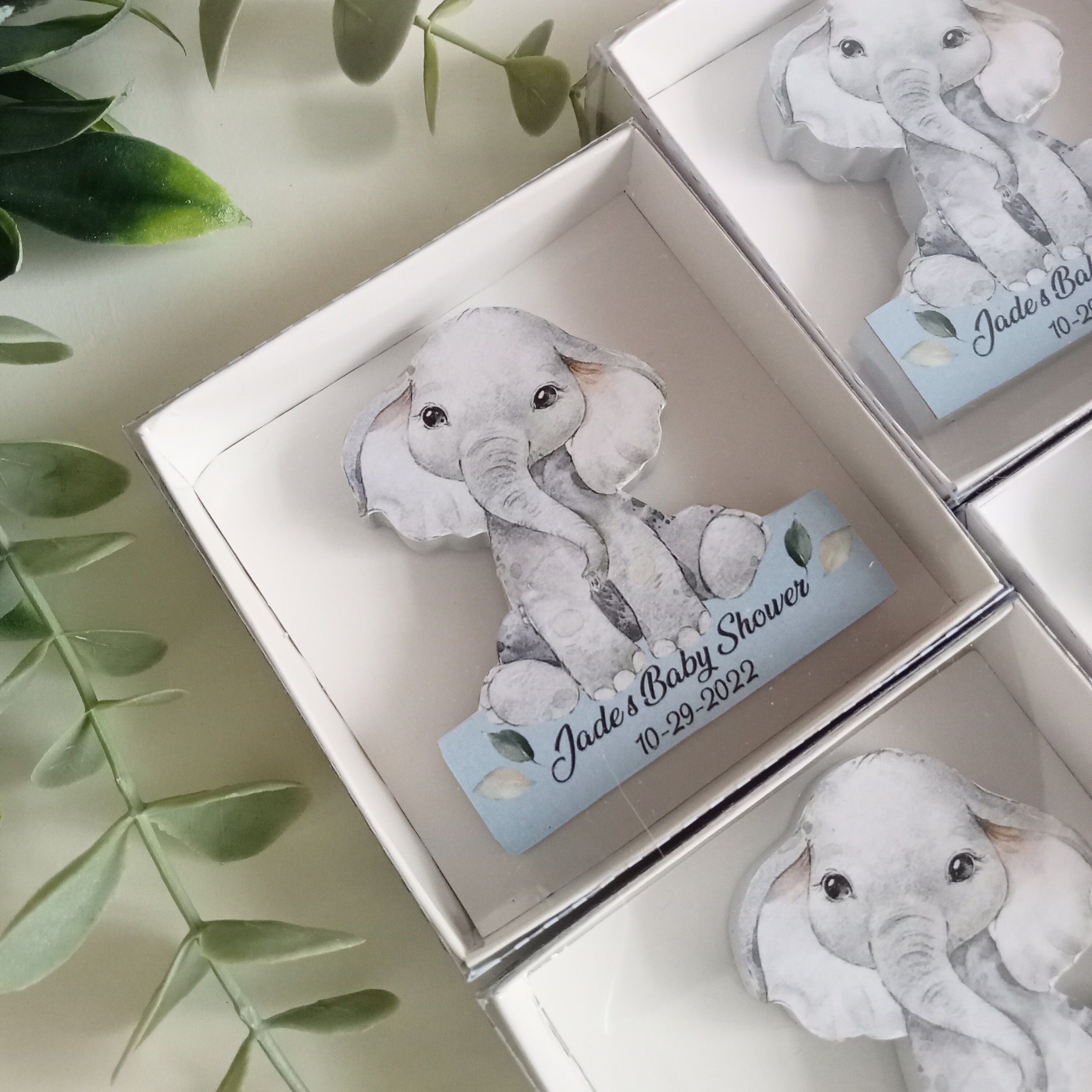 Personalized Elephant Baby Shower Favors/ First Birthday Host Gift ...