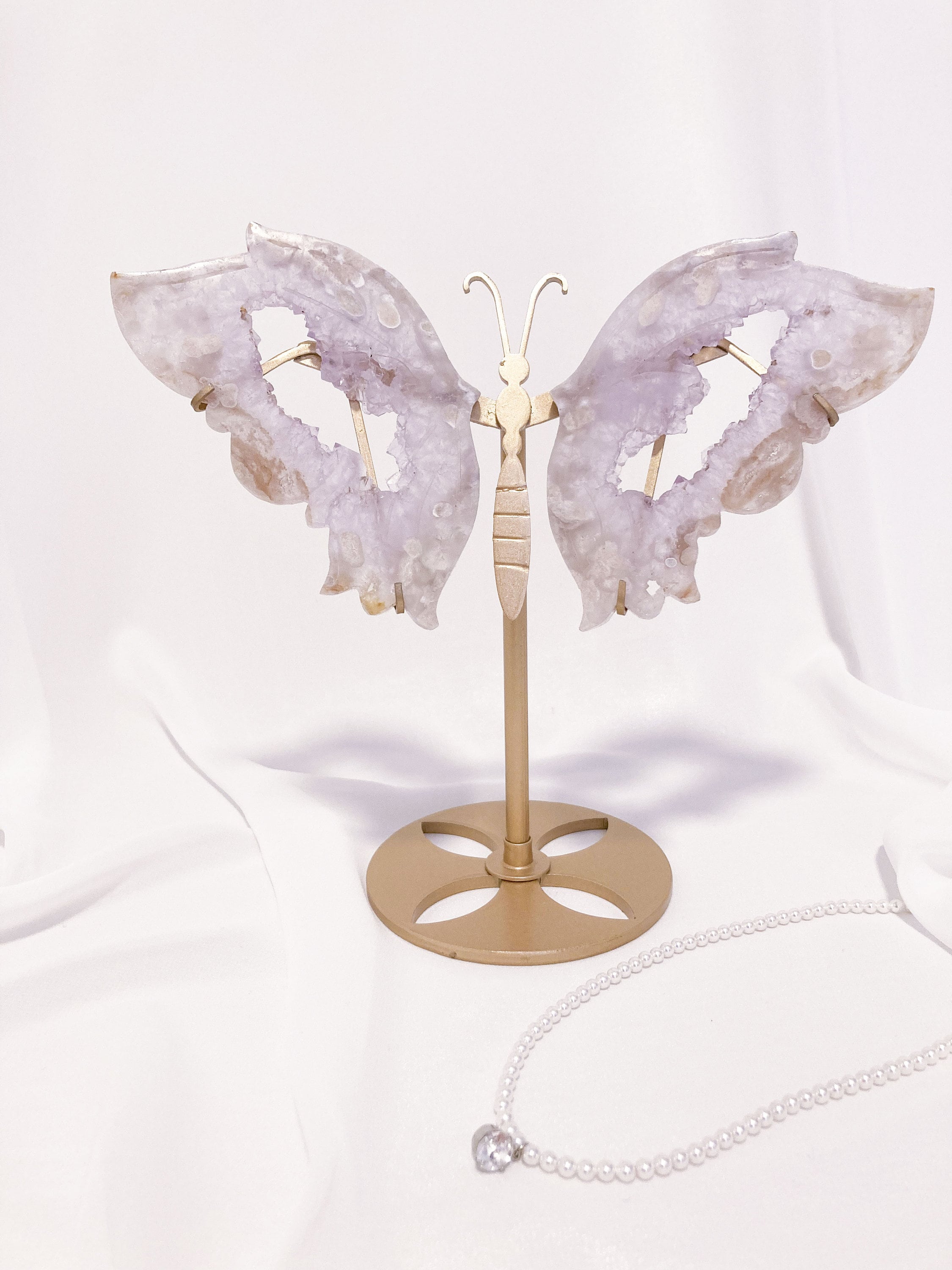 Beautiful Druzy Butterfly Stand Rare Crystal Flower Agate Crystal - Etsy