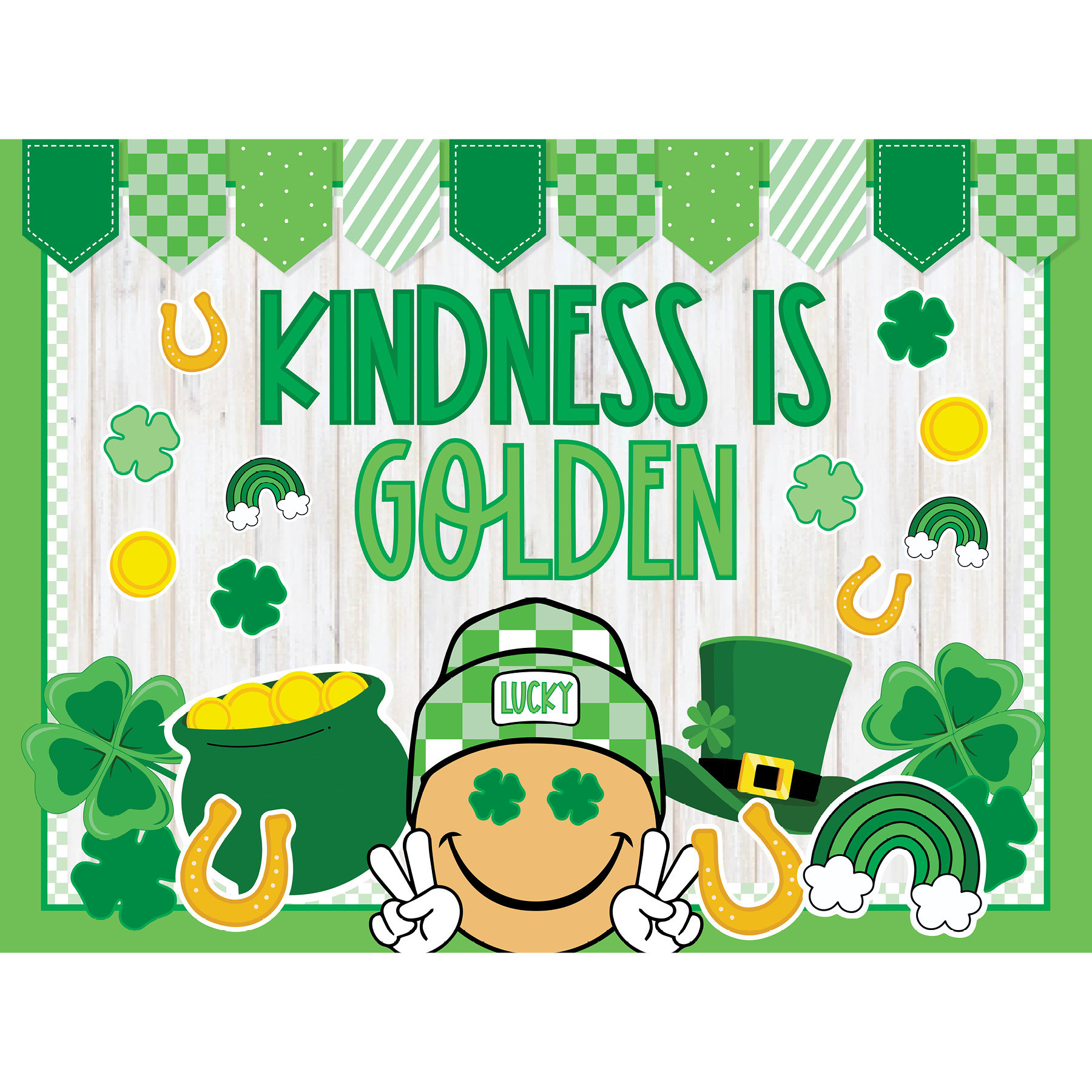 St. Patrick's Day Bulletin Board Kit: Kindness is Golden (PDF) - Etsy