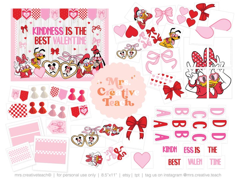 Valentine's Day Bulletin Board Kit: Kindness Classroom Decor (PDF) - Etsy