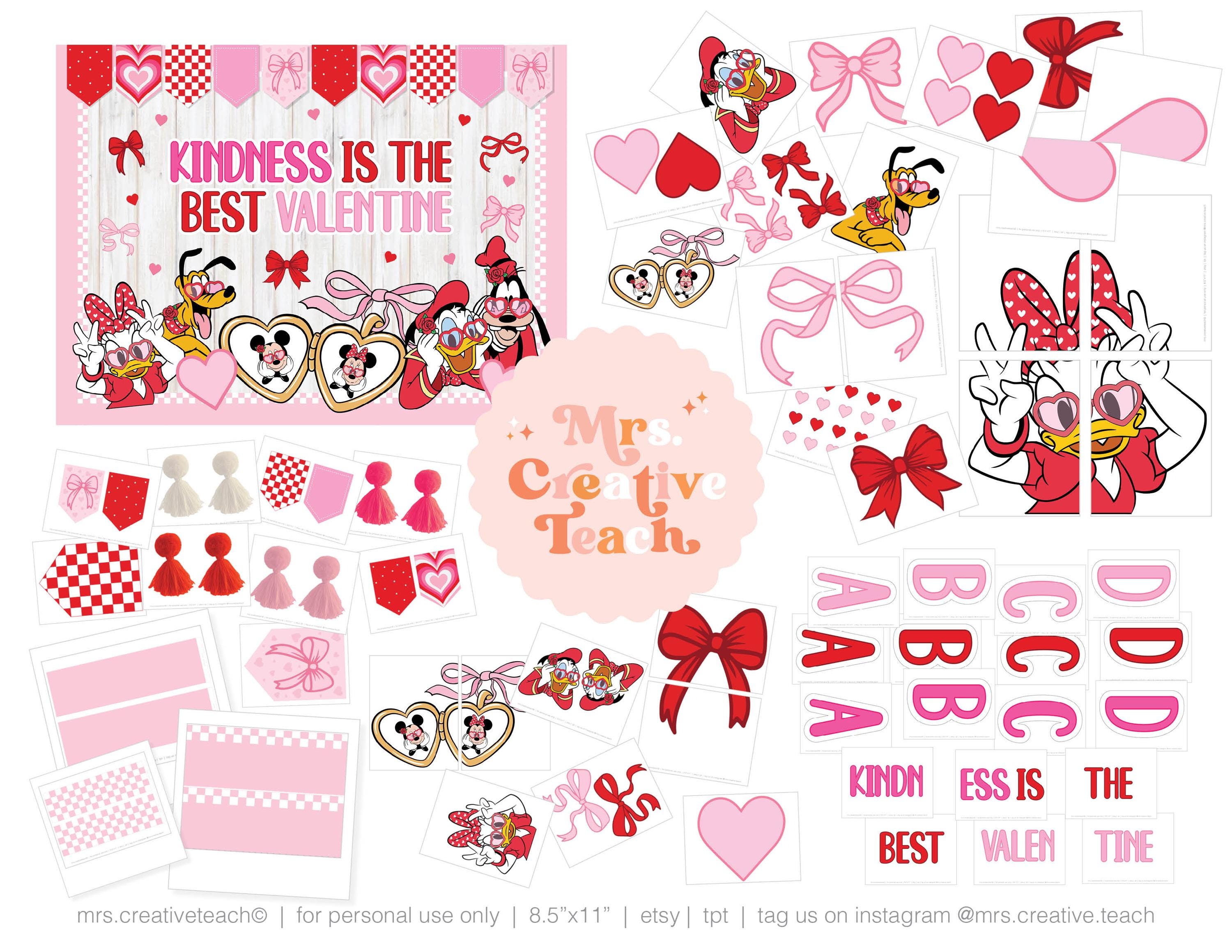 Valentine's Day Bulletin Board Kit: Kindness Classroom Decor (PDF) - Etsy