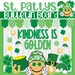 St. Patrick's Day Bulletin Board Kit: Kindness is Golden (PDF) - Etsy