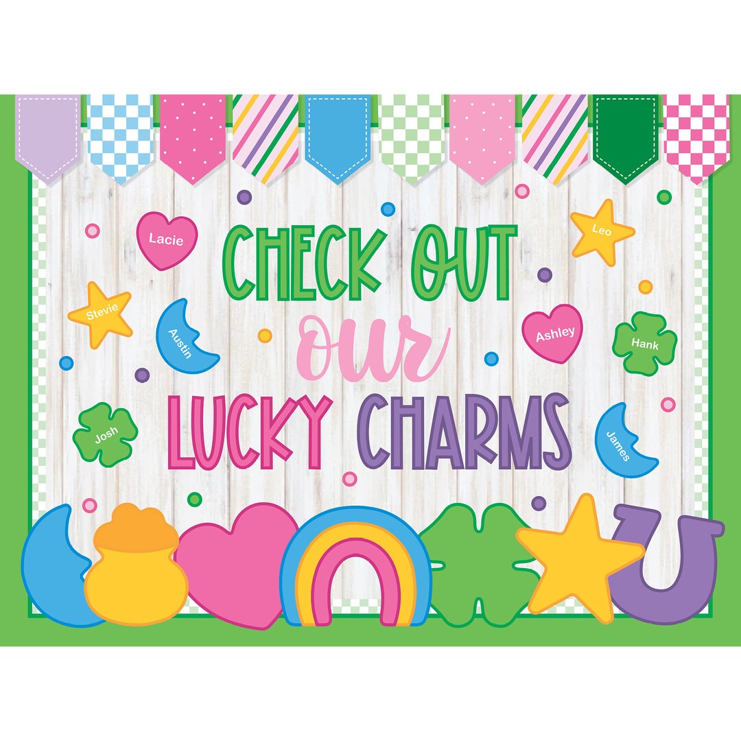 St. Patrick's Day Bulletin Board Kit. Lucky Charms. March Classroom ...