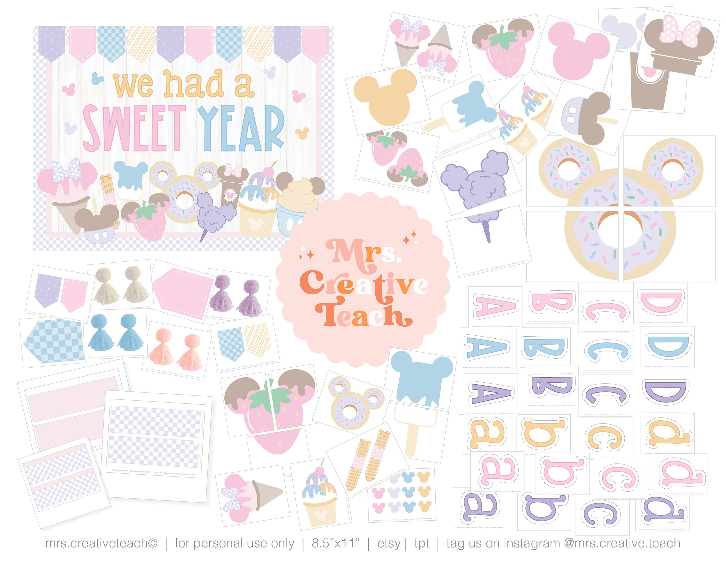 Sweet Year End of Year Bulletin Board Kit: Classroom Decor (PDF Pattern ...
