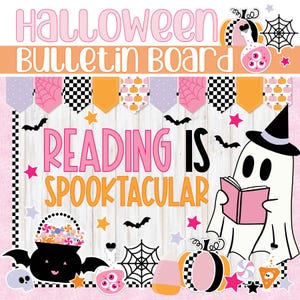 Halloween Reading Bulletin Board Kit: Spooktacular Classroom Decor ...