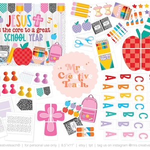 Jesus is the Core Bulletin Board Kit: Classroom Decor (PDF Pattern) - Etsy