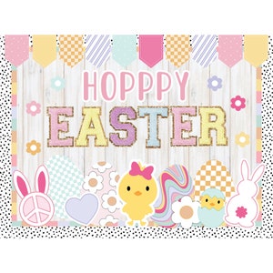 Easter Bulletin Board Kit. Hoppy Easter. Spring. Classroom Door Decor ...