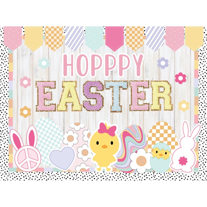 Hoppy Easter Bulletin Board Kit: Classroom Spring Decor (PDF) - Etsy