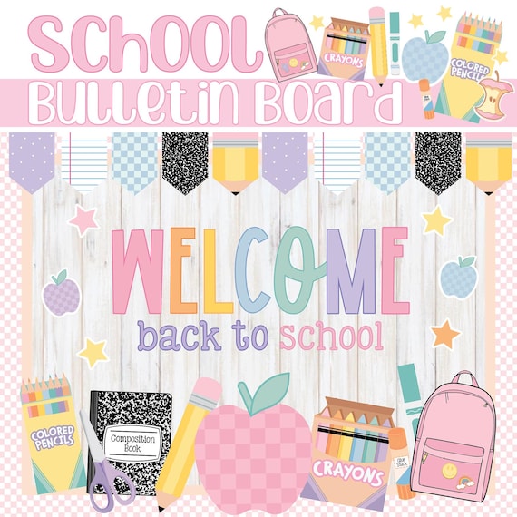 Classroom Border Set Welcome Back To School Bulletin Board Set - Crayon ...