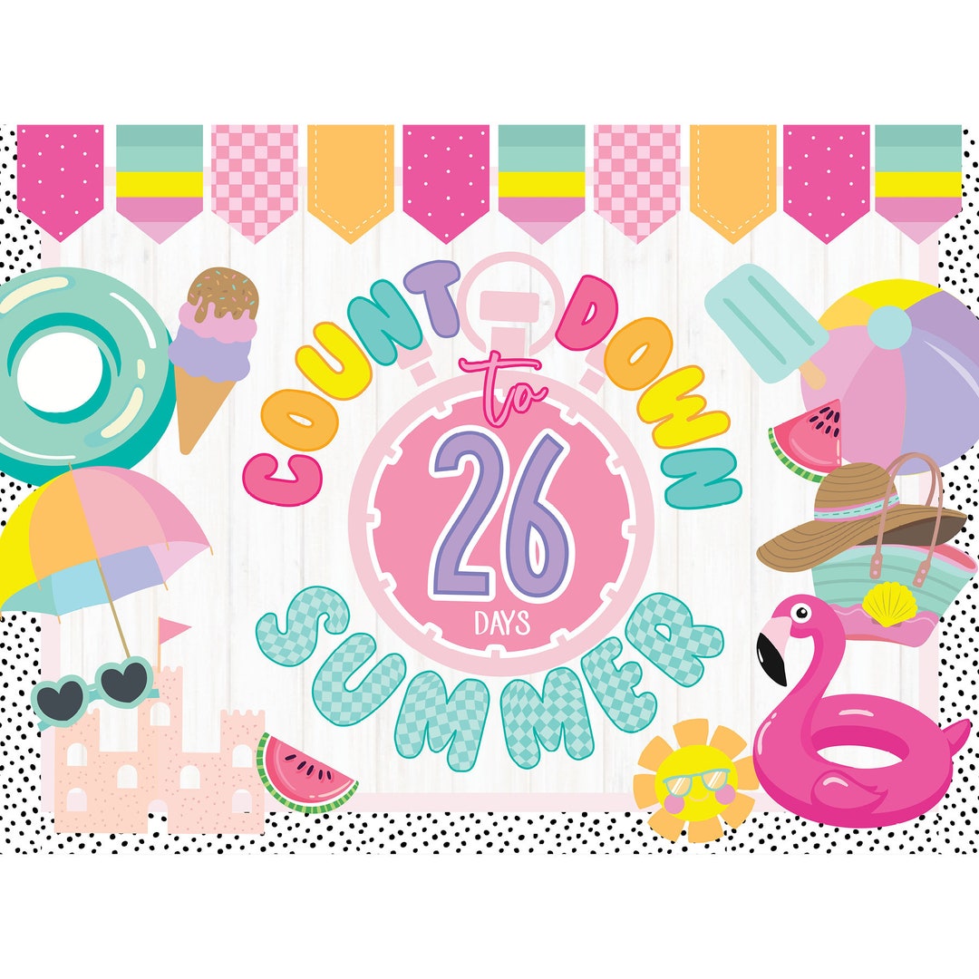 Summer Countdown Bulletin Board Kit: End of Year Classroom Decor (PDF ...
