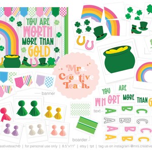 St. Patrick's Day Bulletin Board Kit. You Are Worth More Than Gold ...