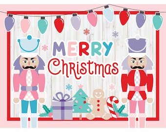 Merry and Bright Bulletin Board Kit christmas holiday - Etsy