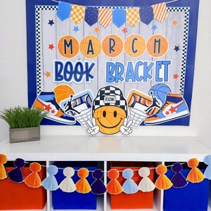 March Madness Bulletin Board Kit. Basketball Bracket. Book. Reading ...