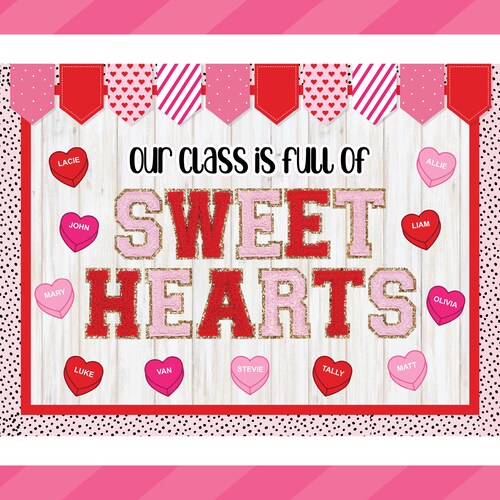 Valentine's Day Bulletin Board Kit. Sweet Heart Candy. - Etsy