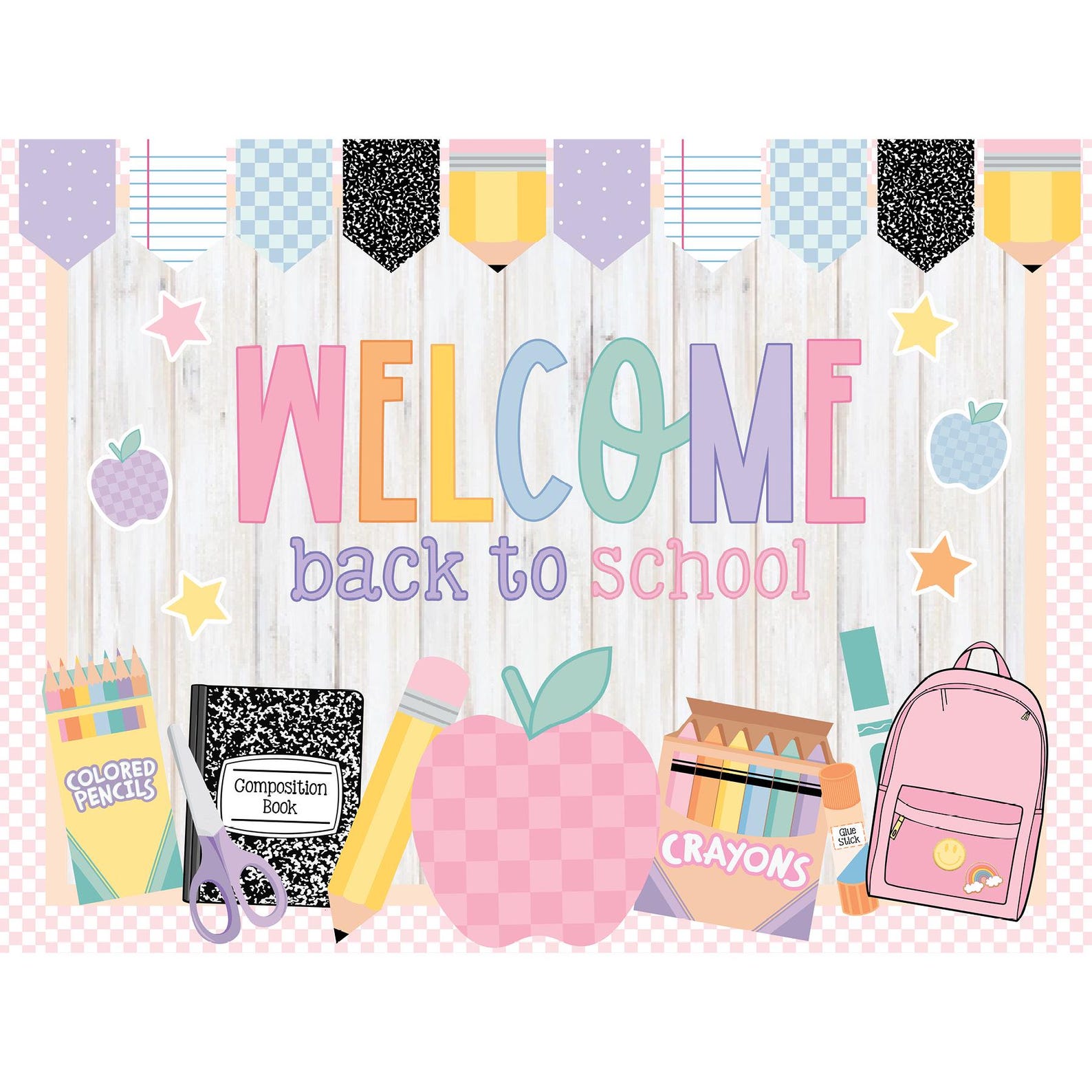 Pastel Welcome Back to School Bulletin Board Kit (PDF) - Etsy