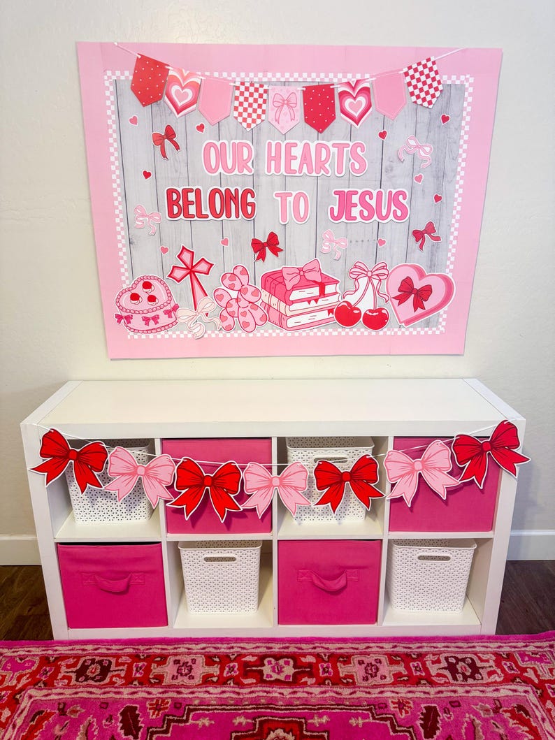 Valentine's Day Bulletin Board Kit: Religious Classroom Decor (PDF) - Etsy