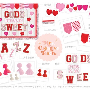 Valentine's Day Bulletin Board Kit: Gods Promises, Candy Hearts (PDF ...