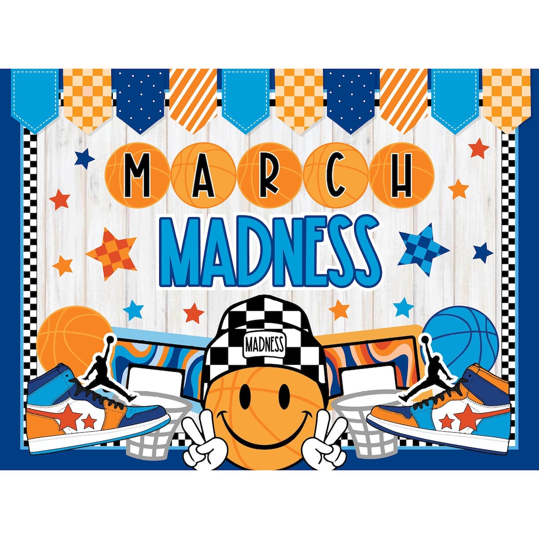 March Madness Bulletin Board Kit: Basketball Classroom Decor (PDF) - Etsy