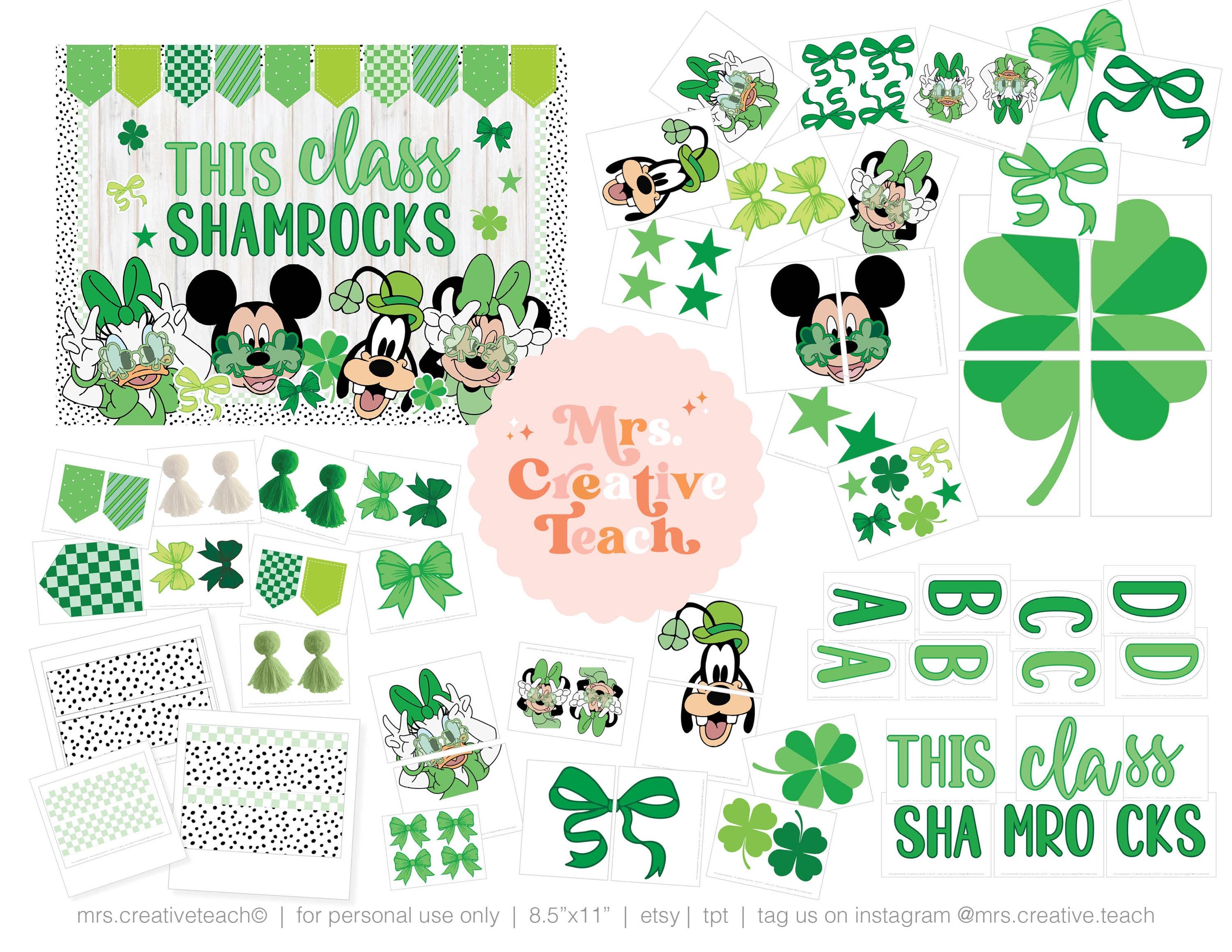 St. Patrick's Day Bulletin Board Kit: Shamrock Classroom Decor (PDF) - Etsy