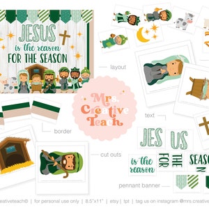 Christmas Teacher Bulletin Board. Nativity Scene. Classroom Decoration ...