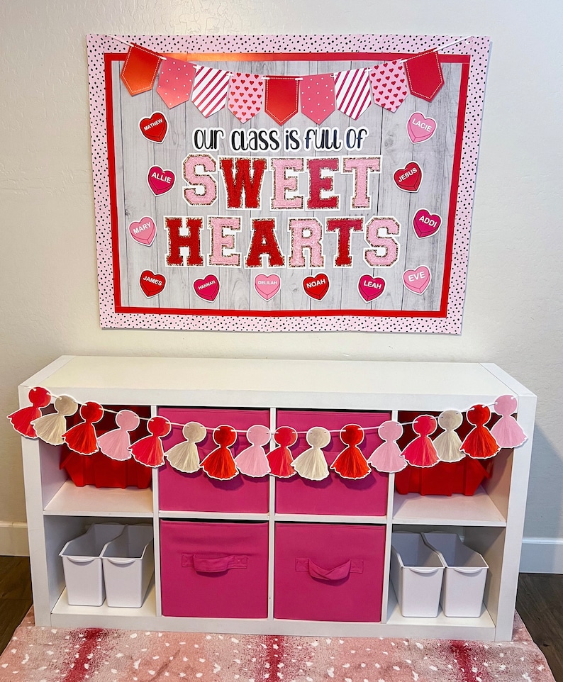 Valentine's Day Bulletin Board Kit: Sweet Heart Candy Classroom Decor ...