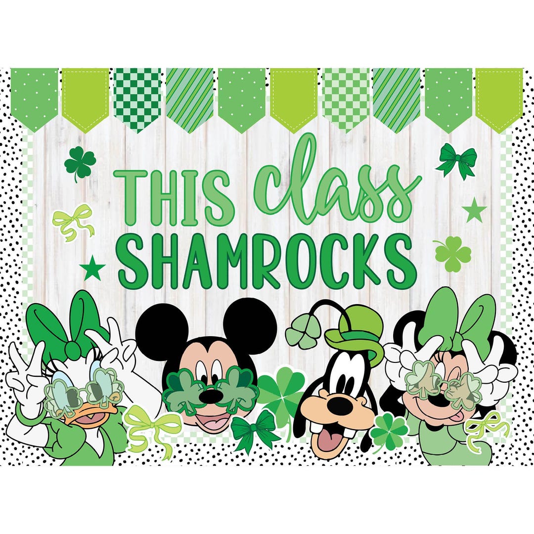 St. Patrick's Day Bulletin Board Kit: Shamrock Classroom Decor (PDF) - Etsy
