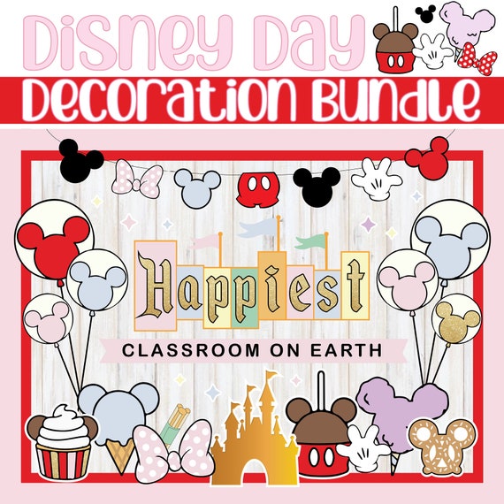 Disney Themed Bulletin Board Decorations Disney Classroom 45 Piece