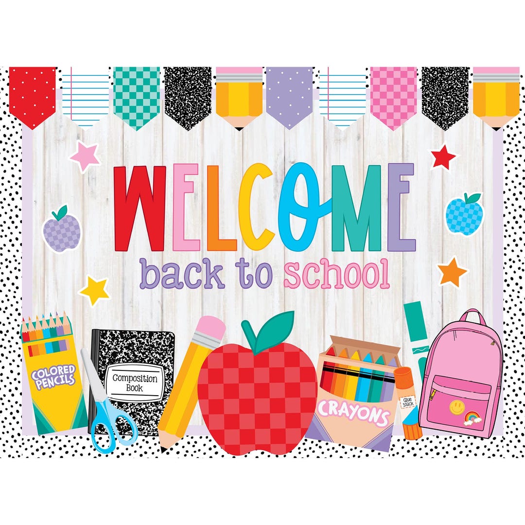 Welcome Back to School Bulletin Board Kit: Bright Classroom Decor (PDF ...