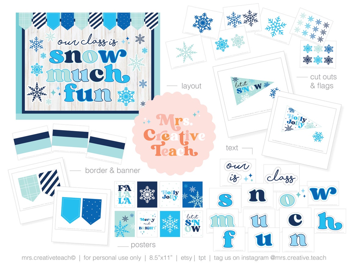 Winter Teacher Bulletin Board. Christmas. Classroom - Etsy