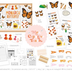 Butterfly Life Cycle Bulletin Board Kit. Monarch Butterfly Experiment ...