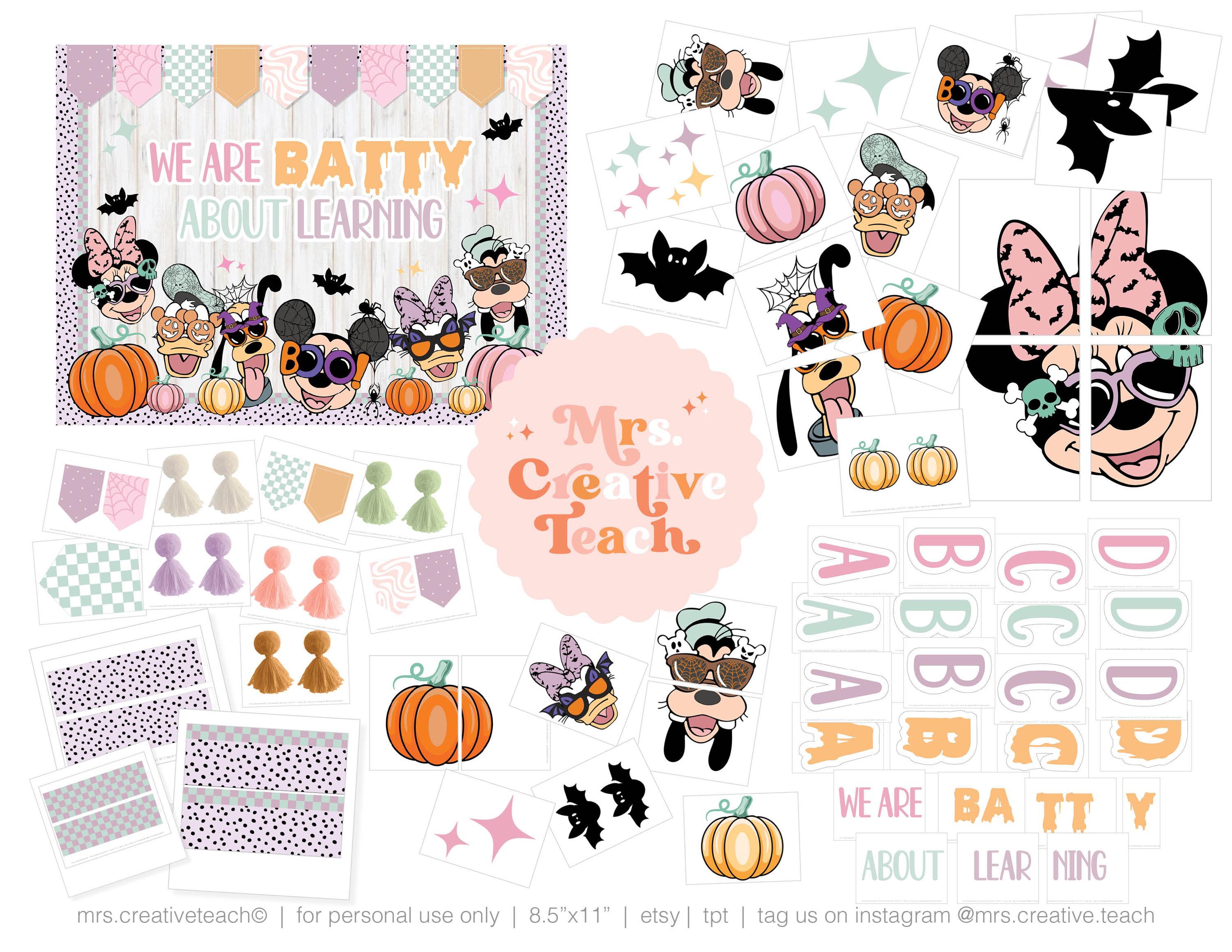 Magical Halloween. We Are Batty About Learning. Disney Themed Teacher ...