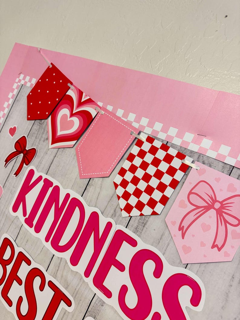 Valentine's Day Bulletin Board Kit: Kindness Classroom Decor (PDF) - Etsy