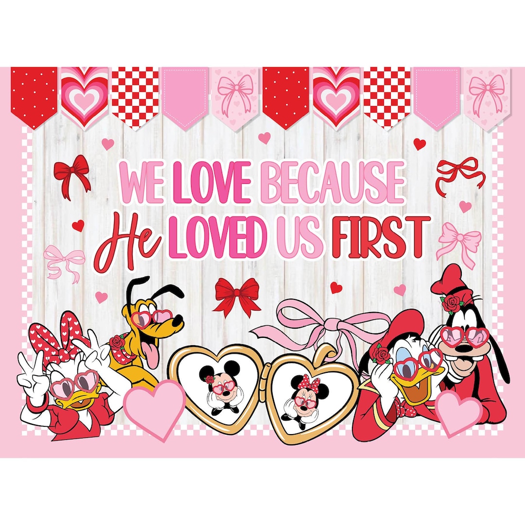 Valentine's Day Bulletin Board Kit We Love Because He Loved Us First ...