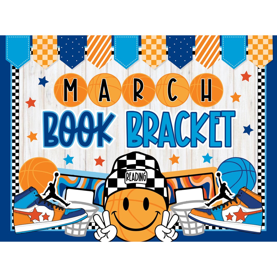 March Madness Bulletin Board Kit. Basketball Bracket. Book. Reading ...